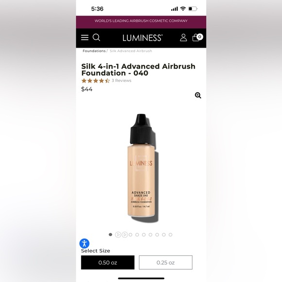 Luminess | Makeup | Luminess Silk4in Airbrush Foundation Shade 40 ...